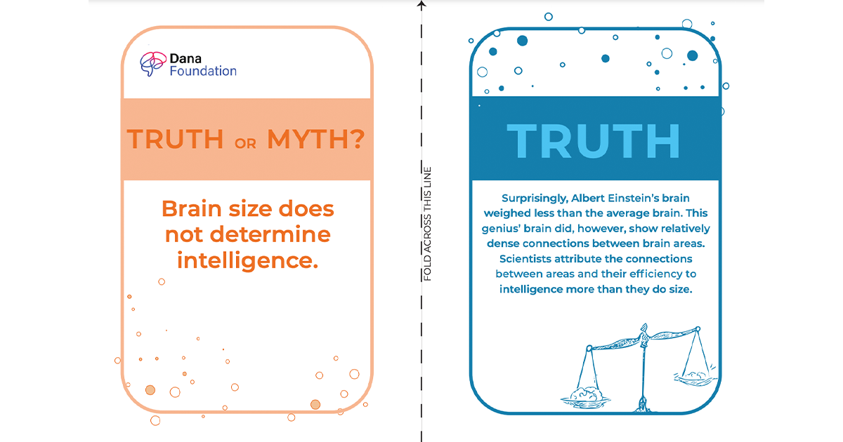 Truth or Myth Flash Cards (color) - Dana Foundation